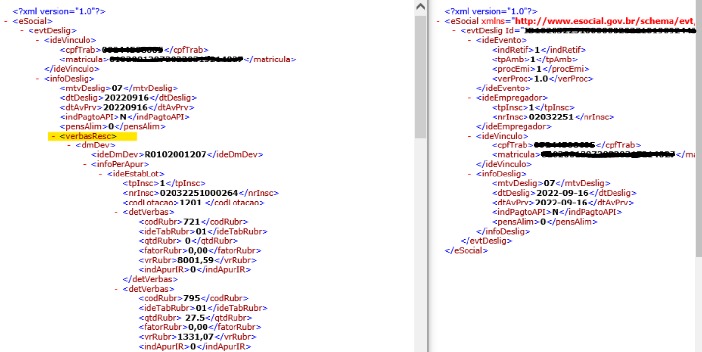 RH - Linha Protheus - TAF - eSocial - Não Periódico - S-2299 - Verbas rescisórias não estão ...