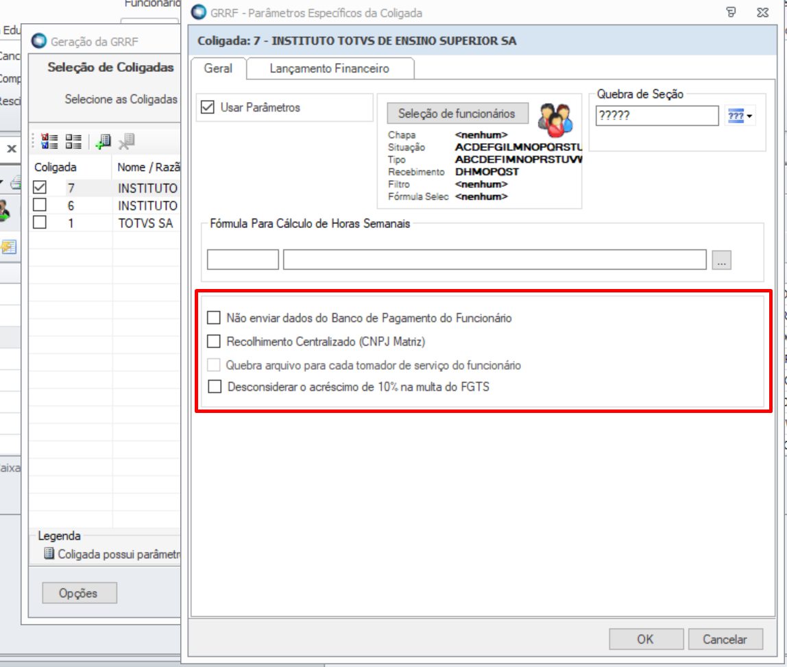 RH - RM - FOP - Geração GRRF – Central de Atendimento TOTVS