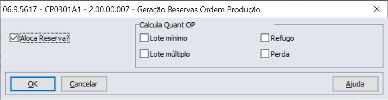 Manufatura - Linha Datasul - MCP - Quantidade da ordem de produção ...