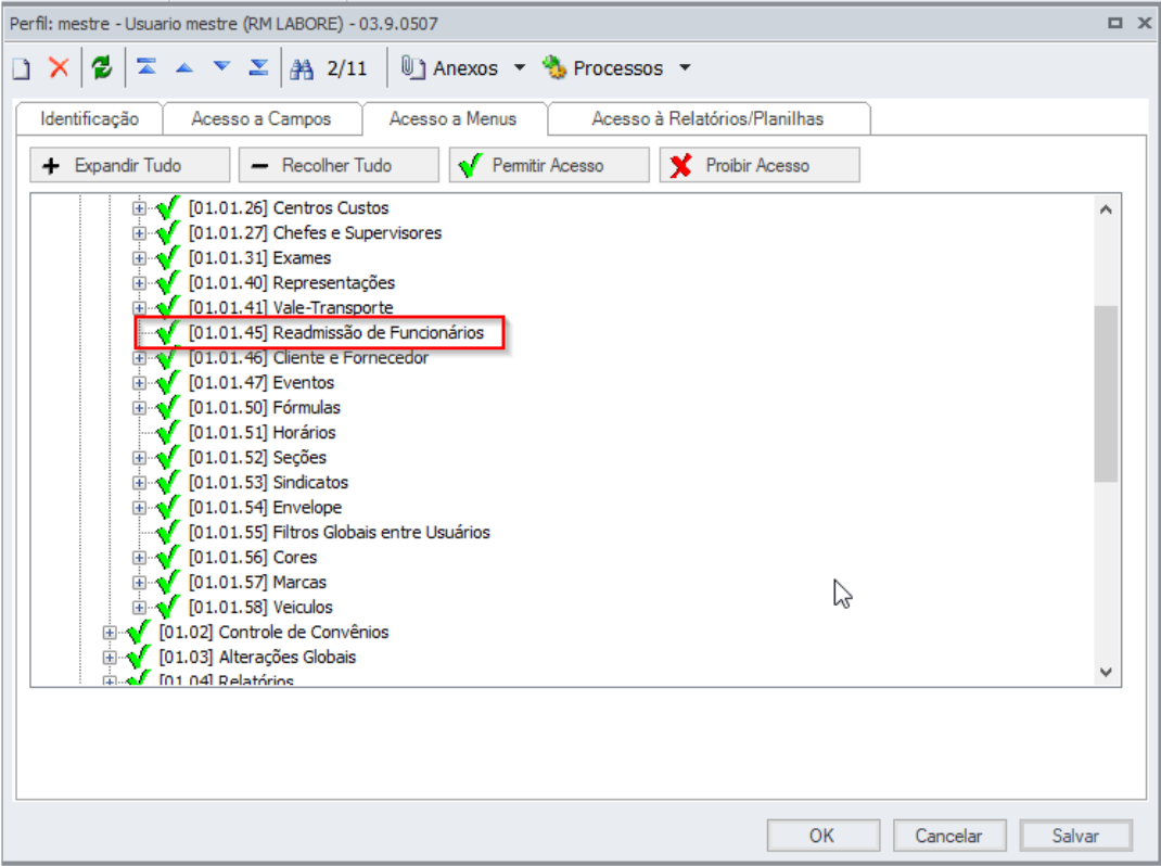 RH - RM - FOP - Readmissão de Funcionários – Central de Atendimento TOTVS