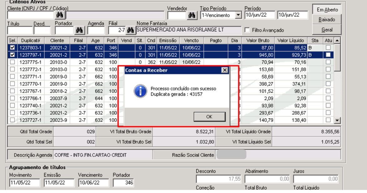 RMS - FIN - REC - AGRUPAMENTO DE TÍTULOS NO CONTAS A RECEBER TROCANDO ...
