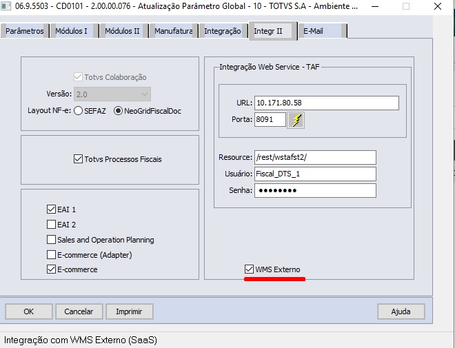 Cross Segmentos - Linha Datasul - MRE - Integração RE x WMS SAAS ...