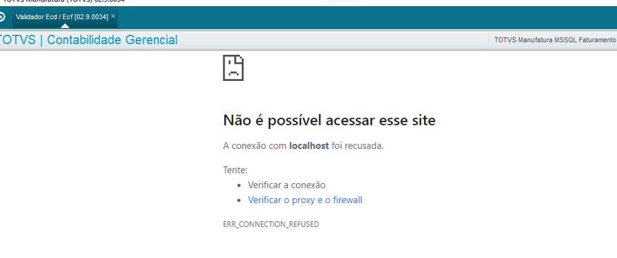 Cross Segmento - Backoffice Linha Protheus - SIGACTB - Erro HTTP ao ...
