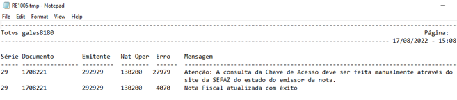 Cross Segmentos - Linha Datasul - MRE - Recepção de nota fiscal modelo ...