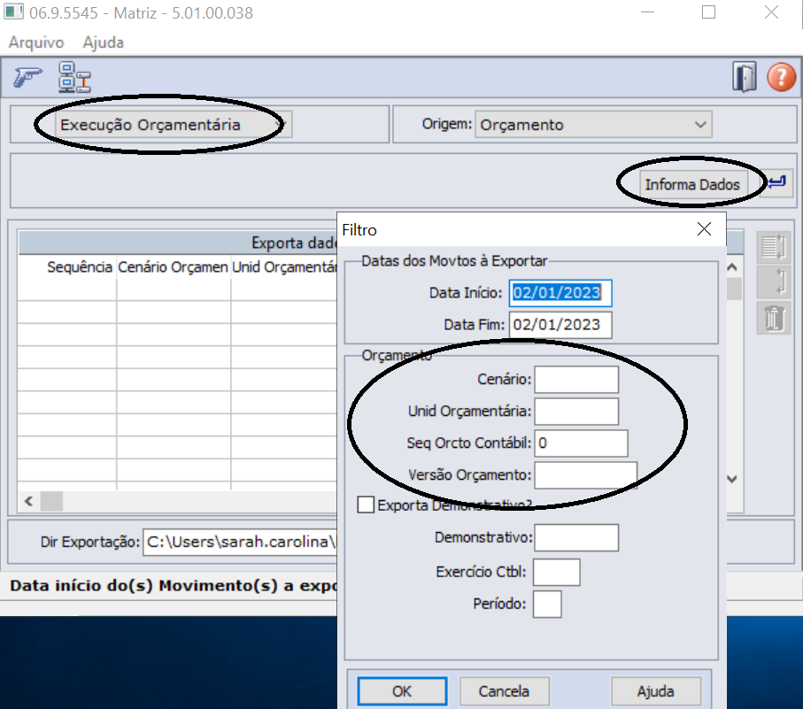 Cross Segmentos - Linha Datasul - BGC - Exportador Execução ...