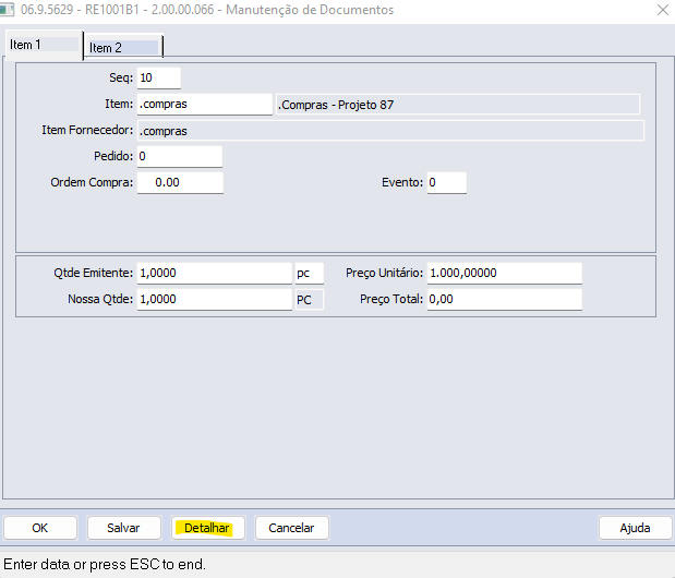 Cross Segmentos - Linha Datasul - MRE - RE1001 Incluir textos para o ...