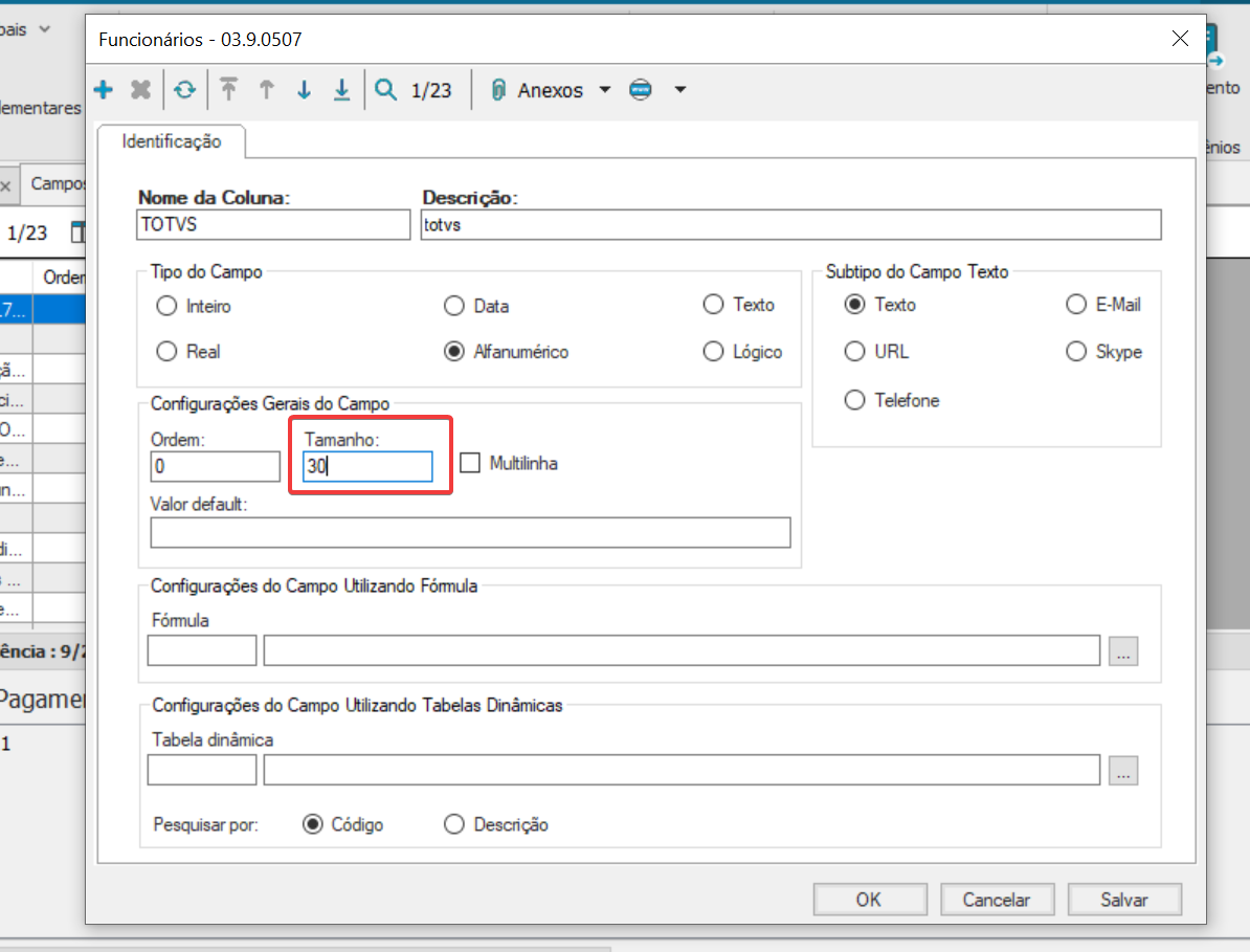 Framework - Linha RM - Frame - Tamanho campo complementar – Central de ...