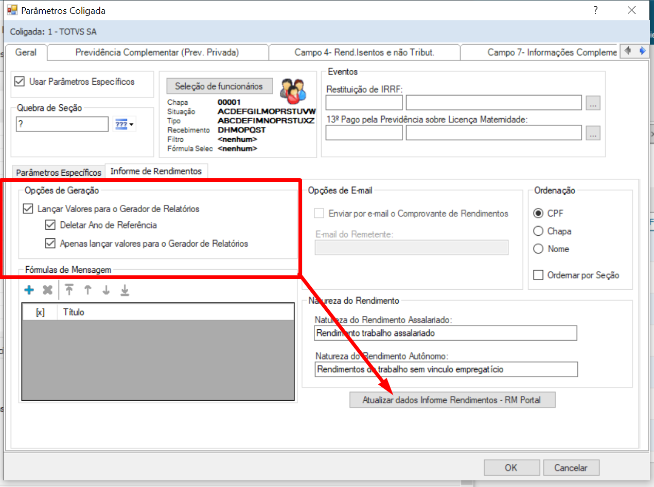 RH - RM - FOP - Disponibilizar novo modelo de informe no Portal RH ...