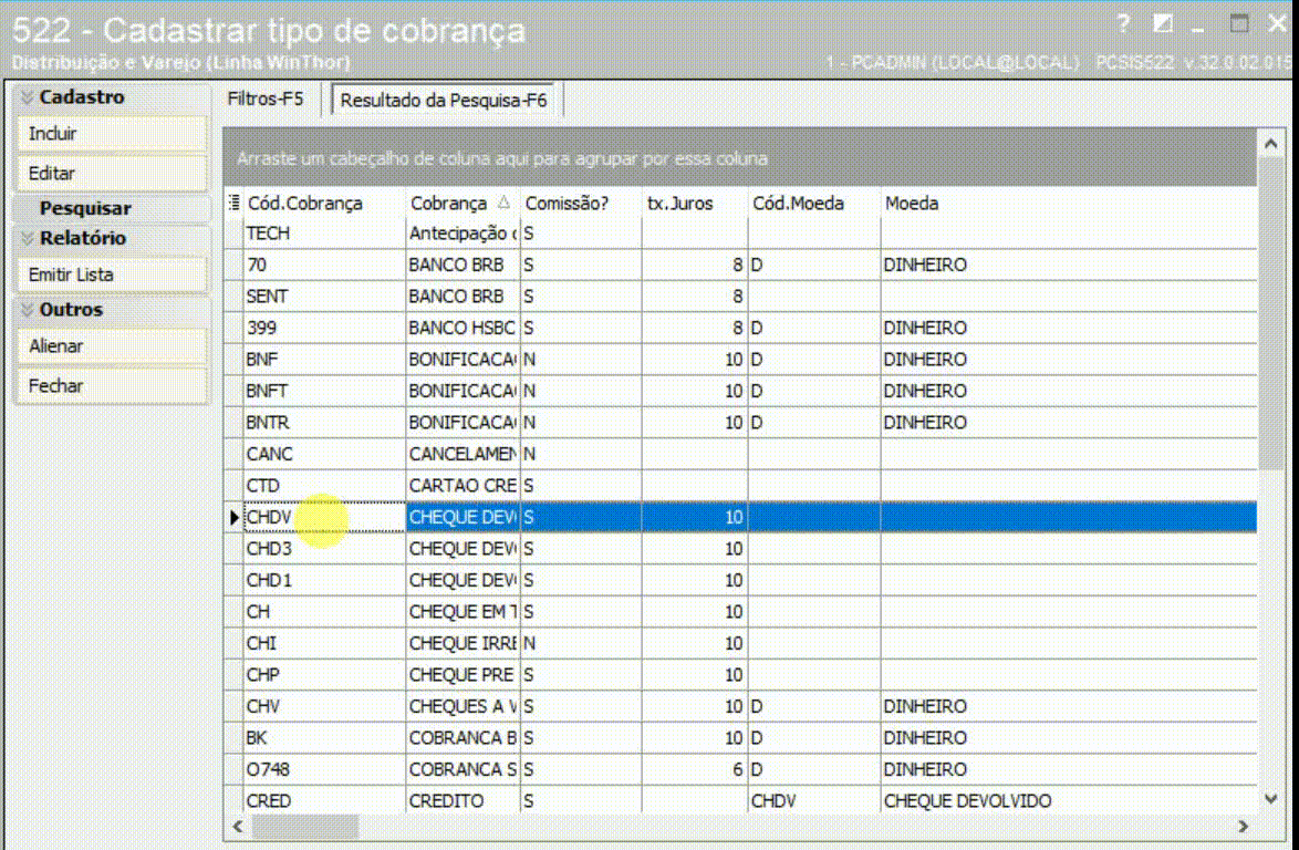 WINT - Como parametrizar para a cobrança não validar cliente bloqueado ...