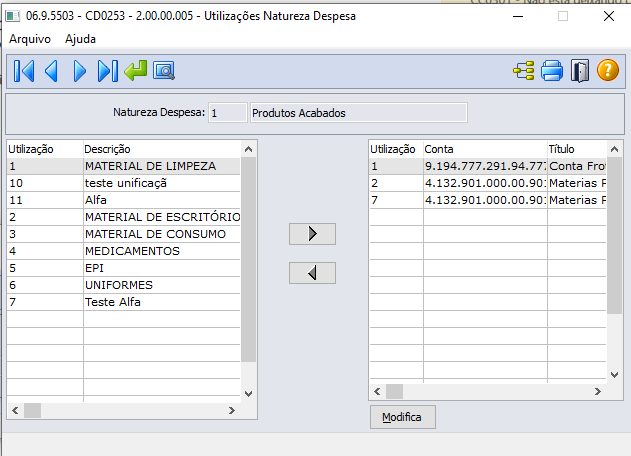 Cross Segmentos - Linha Datasul - MCC - Código de Utilização no CD1406 ...