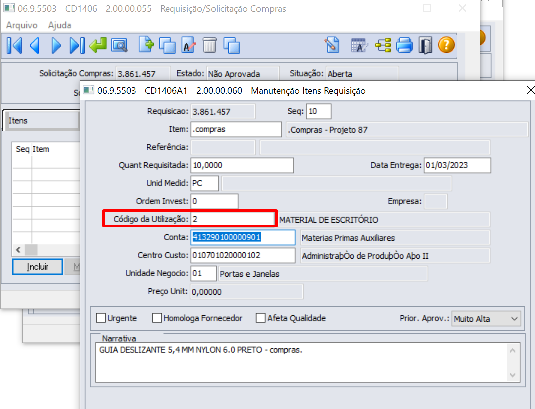 Cross Segmentos - Linha Datasul - MCC - Código de Utilização no CD1406 ...