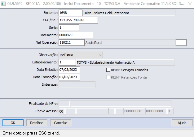 Cross Segmentos - Linha Datasul - MRE - REINF R-2055 - Parametrização ...