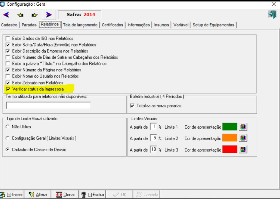 Agro - PIMS IND - PRO - Ao imprimir o relatório ocorre a mensagem ...