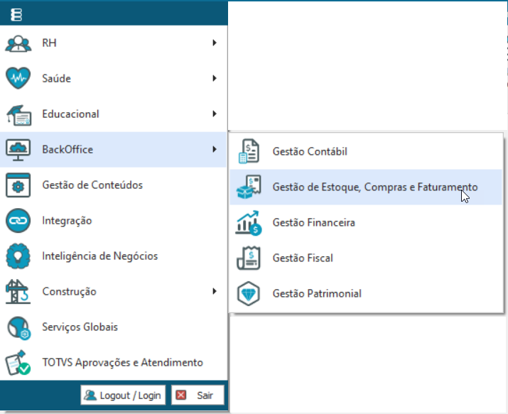 RM - SAU - Processo de Material Consignado – Central de Atendimento TOTVS