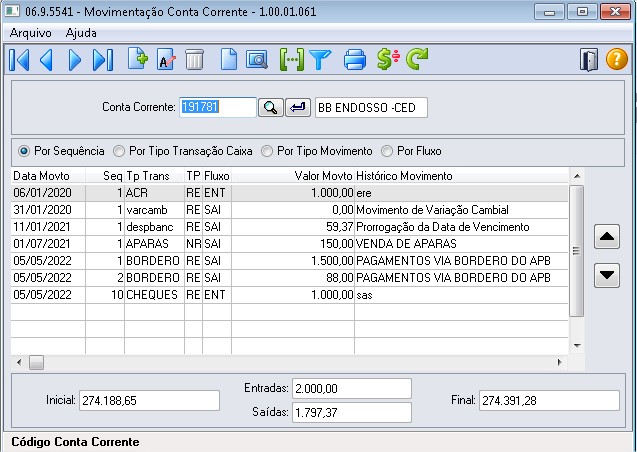 Cross Segmentos - Linha Datasul - CMG - Movimentação - Origem do ...
