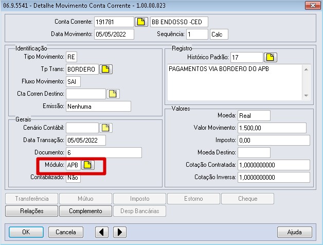 Cross Segmentos - Linha Datasul - CMG - Movimentação - Origem do ...