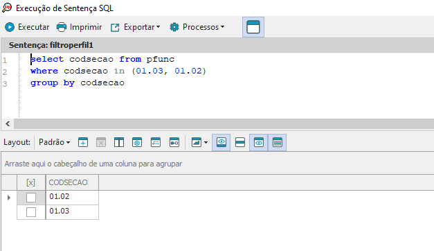Framework - Linha RM - Frame - Concatena filtro de perfil com AND ...