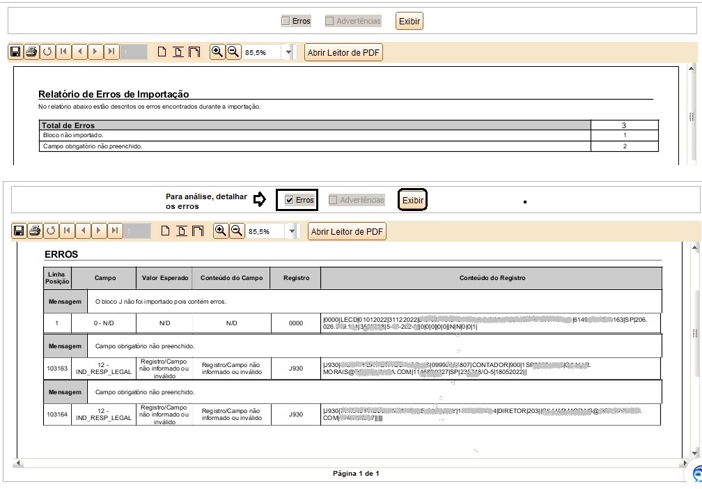 Cross Segmentos - Linha Datasul - ECD - Validação: O Bloco J não foi ...