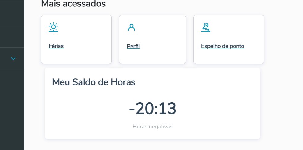 RH - Linha Protheus - MEU RH - Banco de Horas na tela inicial do Meu RH ...