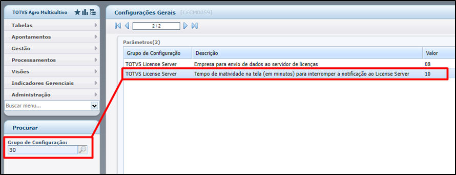 Agro - PIMS MC - ADM - Configuração do Timeout no License Server ...
