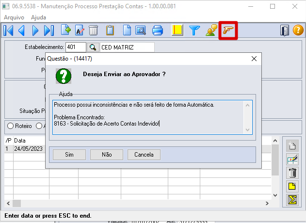Cross Segmentos - Linha Datasul - EEC - Envio processo para aprovação ...