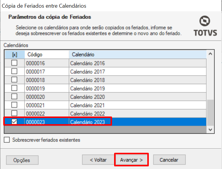 Framework - Linha RM - Frame - Cópia de Feriados entre Calendários ...