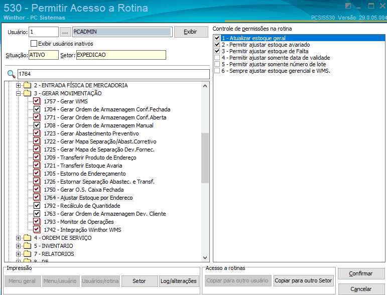 WINT - Como realizar o ajuste de estoque no endereço de falta ...