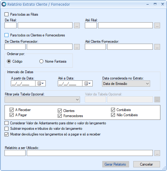 Cross Segmentos - Backoffice Linha RM - FIN - Relatório Extrato Cliente ...