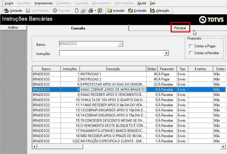 GA - MODULAR FINANCEIRO - Interface Bancária - Cadastro de Instrução ...