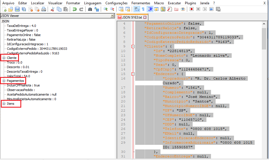 TC - AC - COMO VISUALIZAR ARQUIVO JSON – Central de Atendimento TOTVS