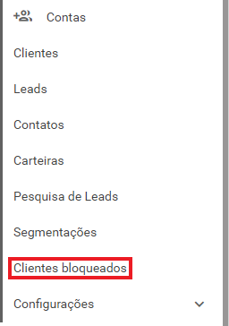 Cross Segmentos - CRM Gestão de Clientes - Contas - Bloquear clientes ...