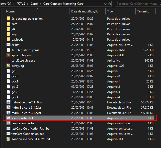 TOTVS CAROL - Carol Connect (2C) - Como realizar um backup das ...