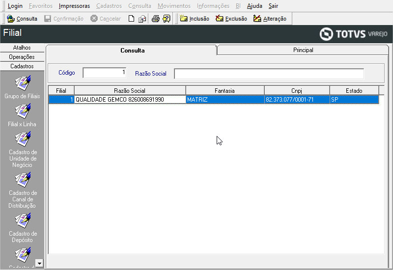 GA - TOTVS Varejo Home Center (Linha Gemco) - CADASTROS ...