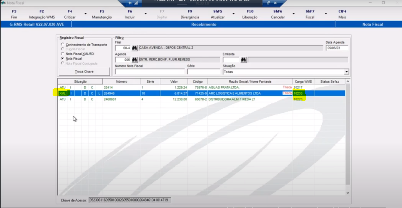 WMS - RMS - LOJ - INTEGRACAO CONSINCO - Ficando arquivos SIAR na pasta ...