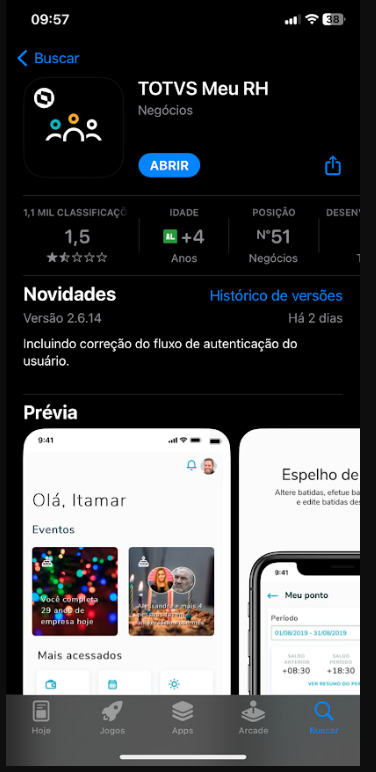RH - Linha Protheus - MEU RH - Ao logar no app MEURH pelo iOS a tela fica em branco – Central de ...