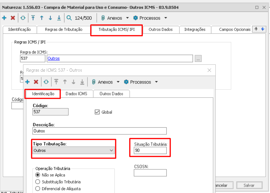 Cross Segmentos - Linha RM - Fis - Escrituração - CST 090 – Central de ...