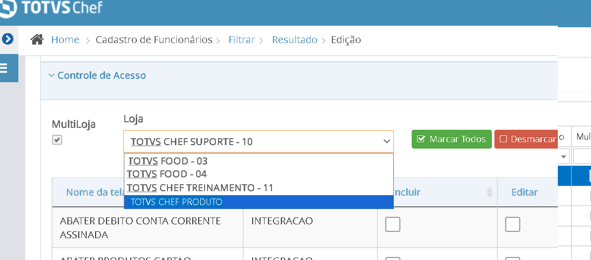 TC - Chef Web - Cadastro de Funcionários - Cadastrar Funcionário ...