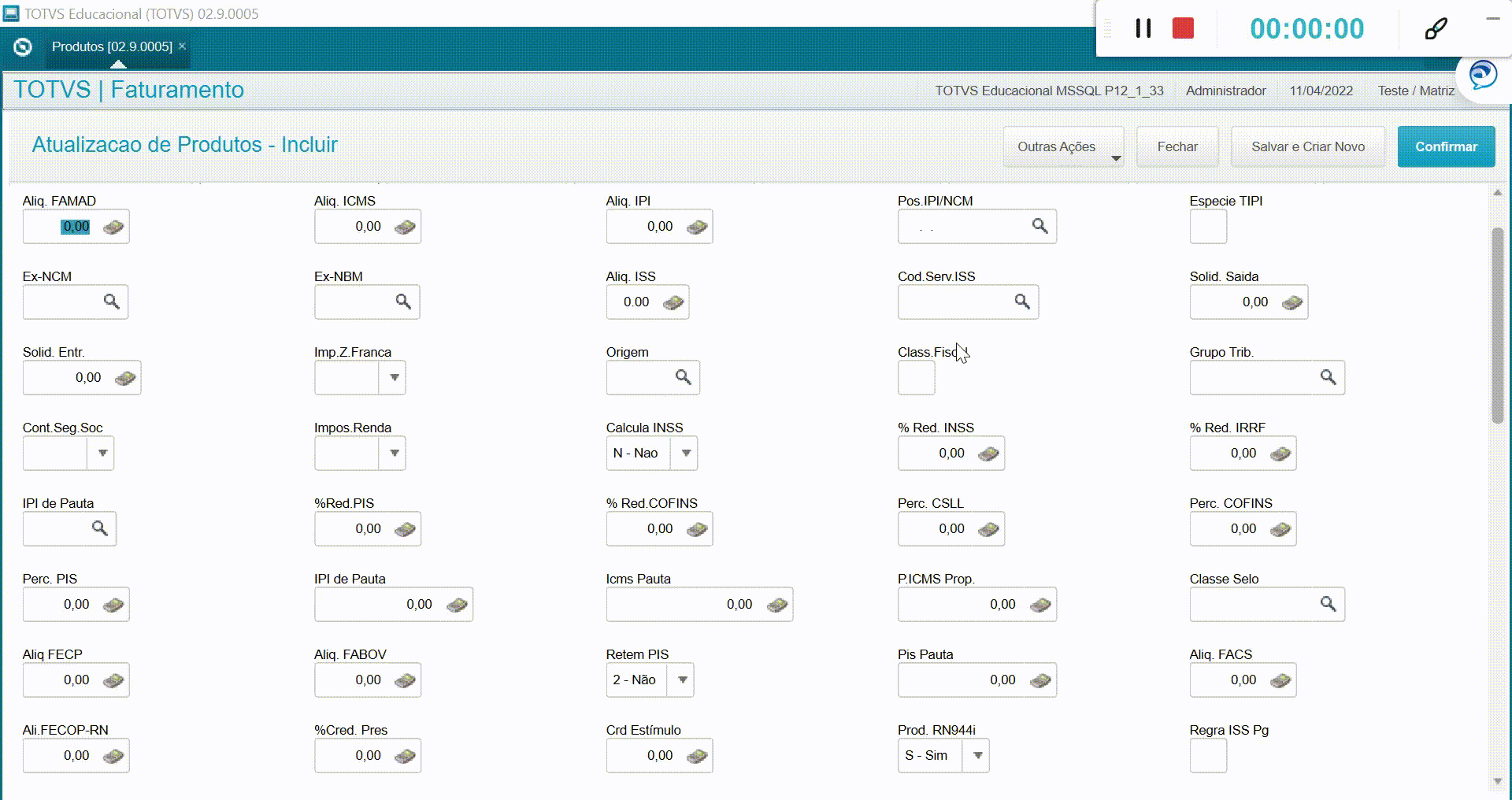 Cross Segmentos - Backoffice Protheus - Doc. Eletrônicos - 029 : Falha ...