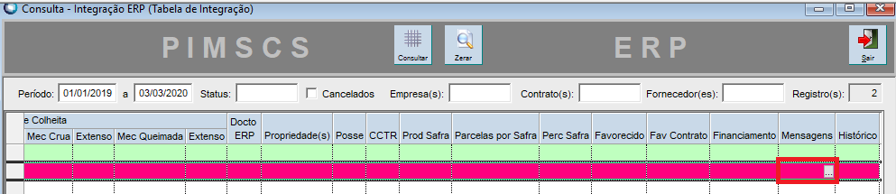 Agro - PIMS CS - COCTAGR - Status X - Erro no PIMS Cana – Central de ...