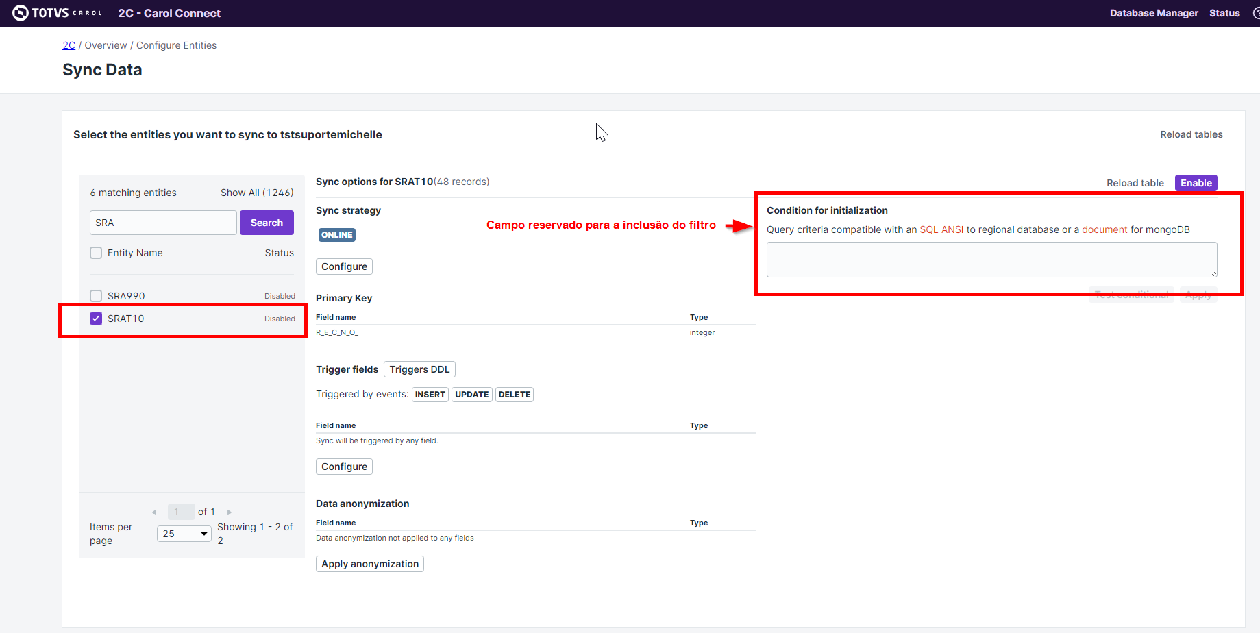 TOTVS CAROL - Carol Connect (2C) - Como verificar se uma tabela ...