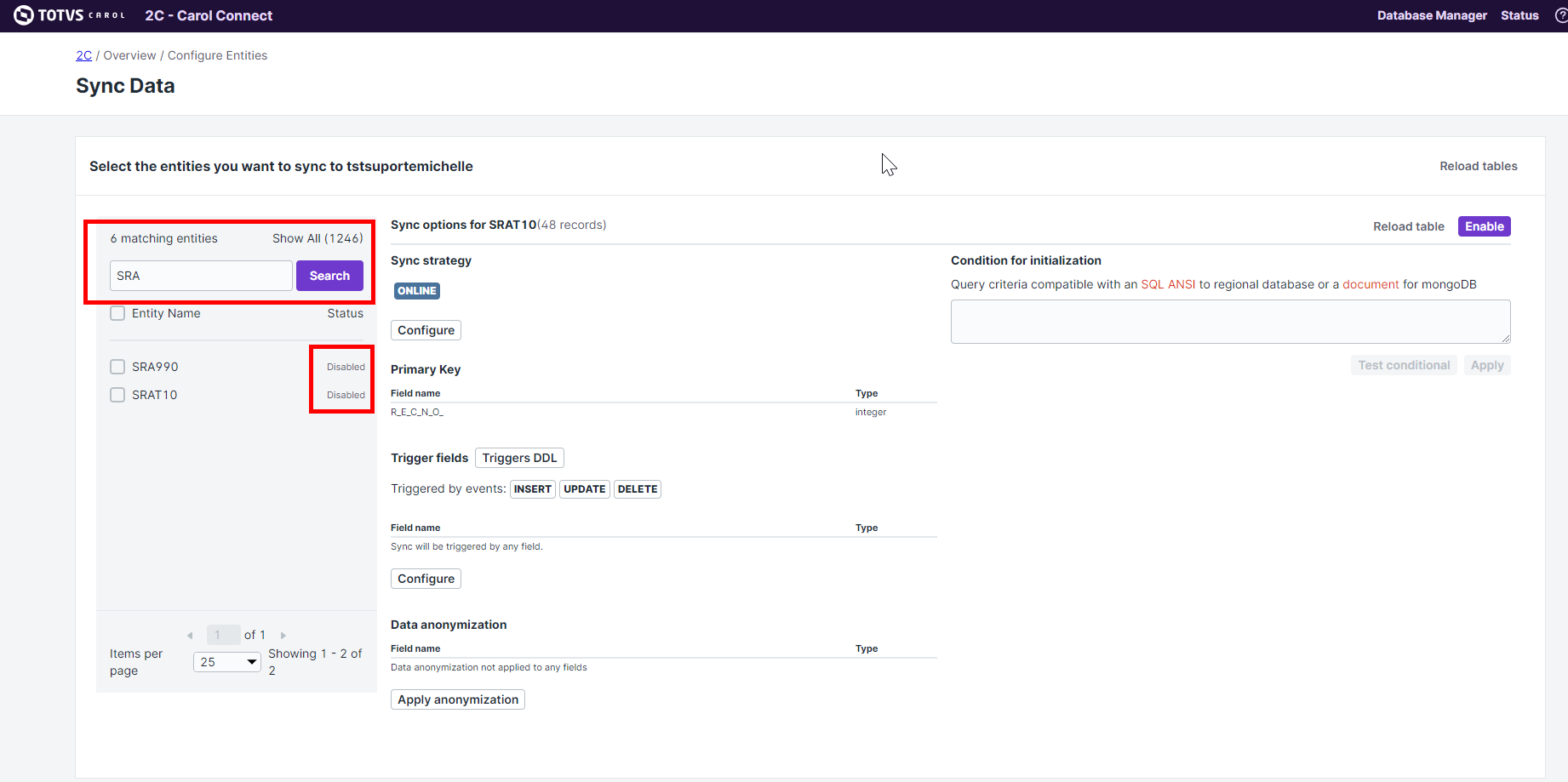 TOTVS CAROL - Carol Connect (2C) - Como verificar se uma tabela ...