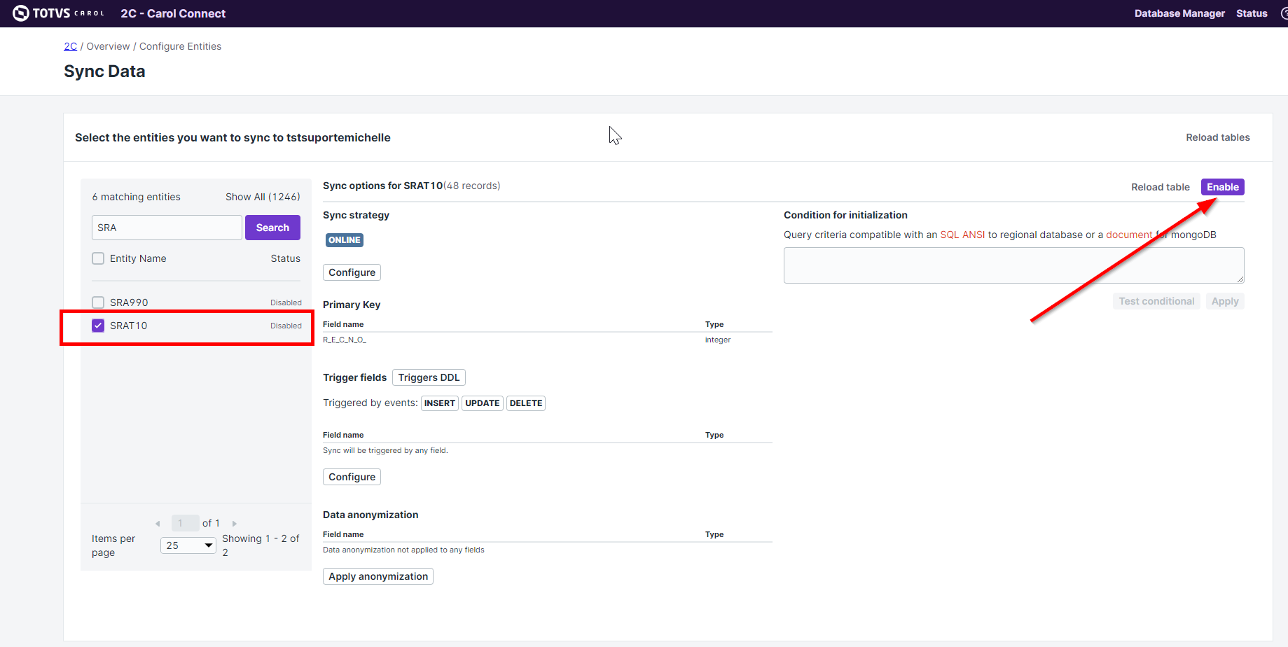 TOTVS CAROL - Carol Connect (2C) - Como verificar se uma tabela ...