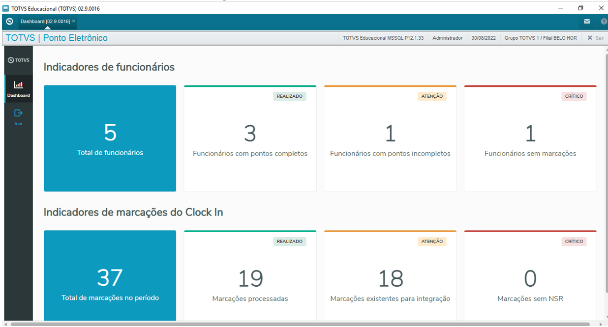RH - Linha Protheus - PON - Como utilizar o Dashboard do Ponto ...