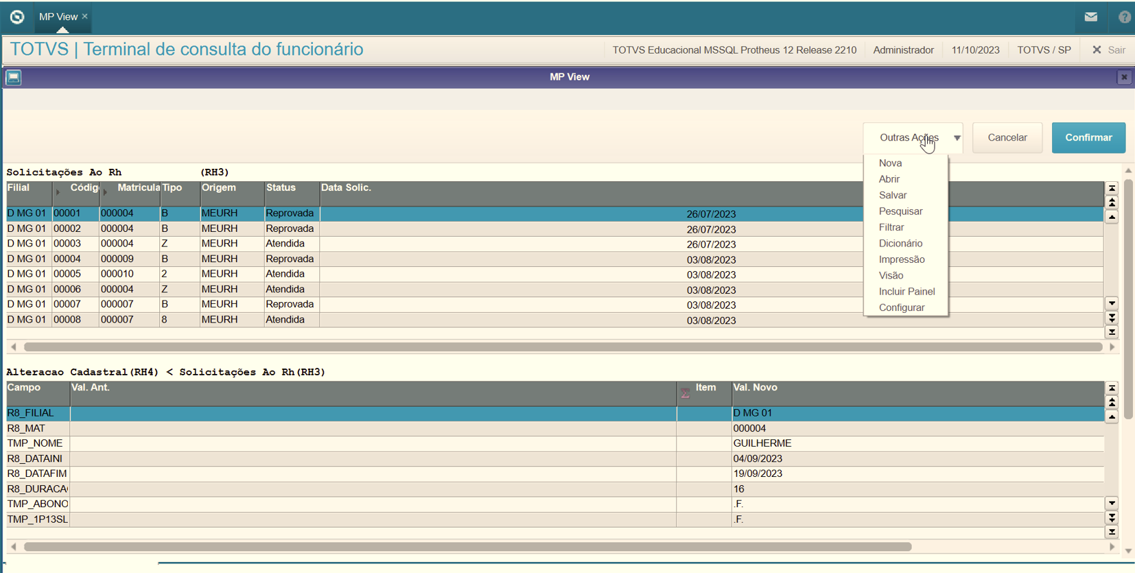 RH - Linha Protheus - Meu RH - Como emitir um Relatório para ...