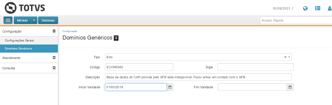 TFS - SPASICOR - Cadastro de novo código de Erro no Sicor – Central de ...