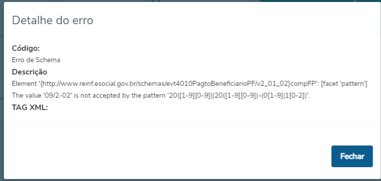 Cross Segmentos - Backoffice Protheus - TAF - REINF - Erro Schemas CompFP – Central de ...