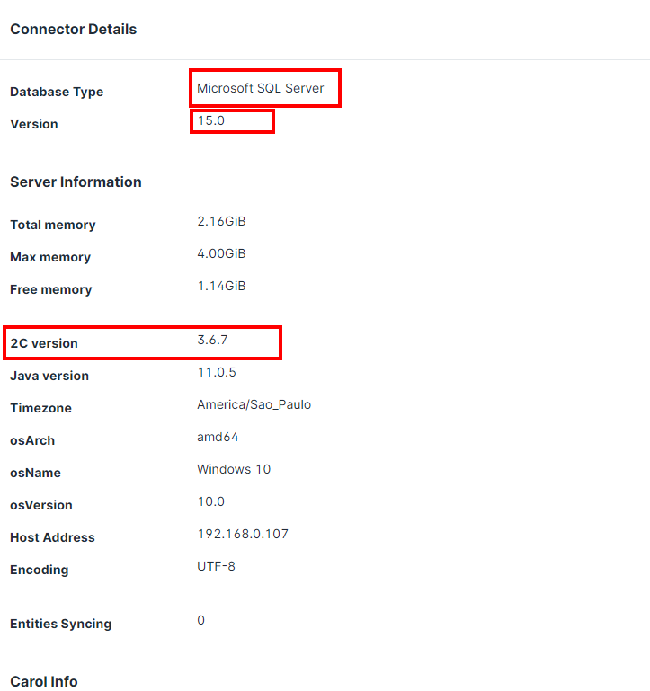 TOTVS CAROL - Carol Connect (2C) - Como saber a versão do 2C que está ...
