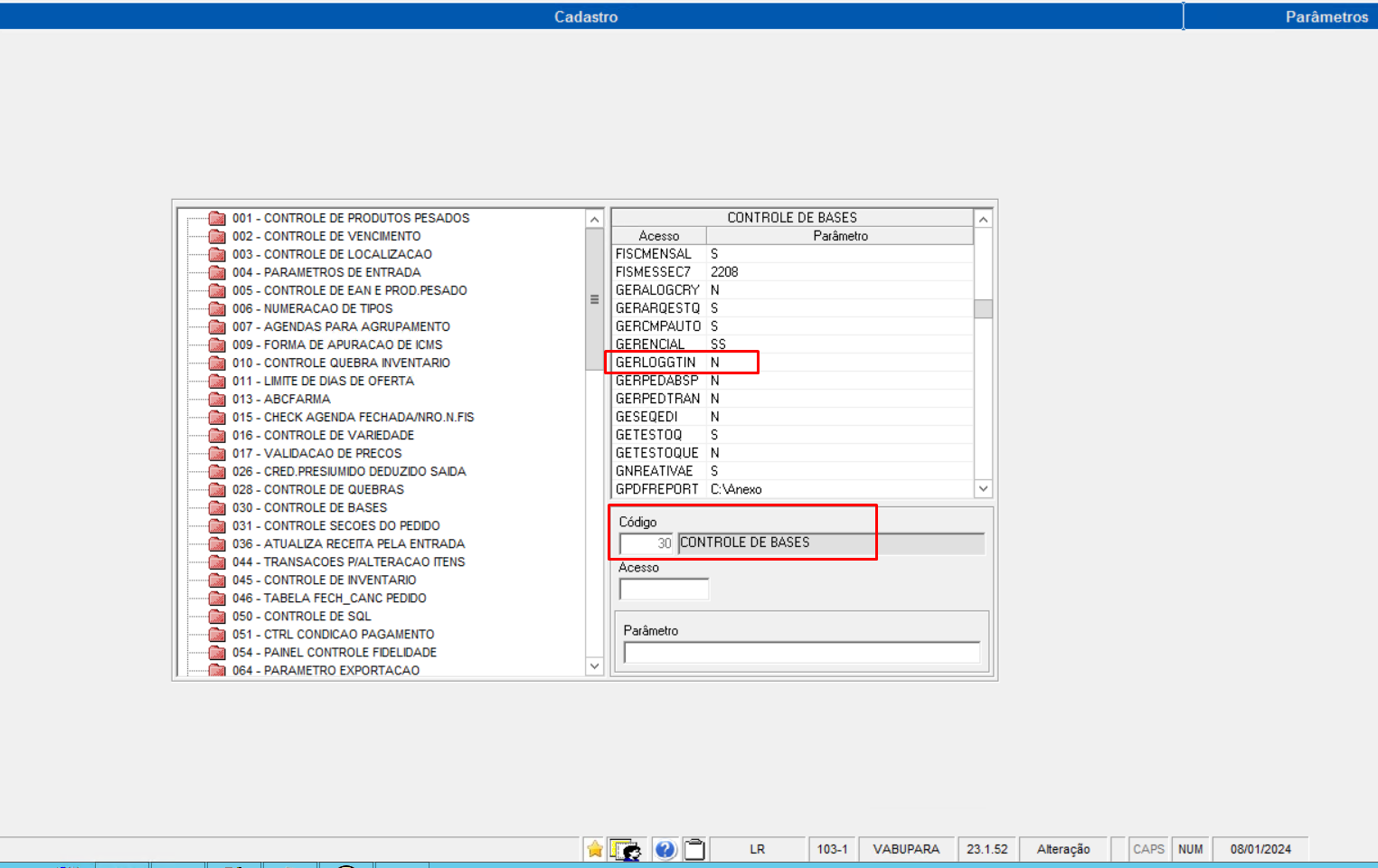RMS - CAD - Desativar Logs PDV Padrão x PDV – Central de Atendimento TOTVS