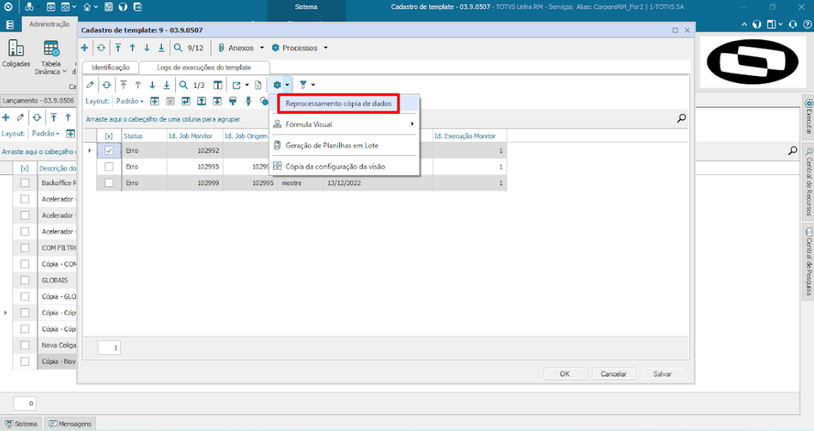 Framework - Linha RM - Frame - Cópia de dados – Central de Atendimento ...