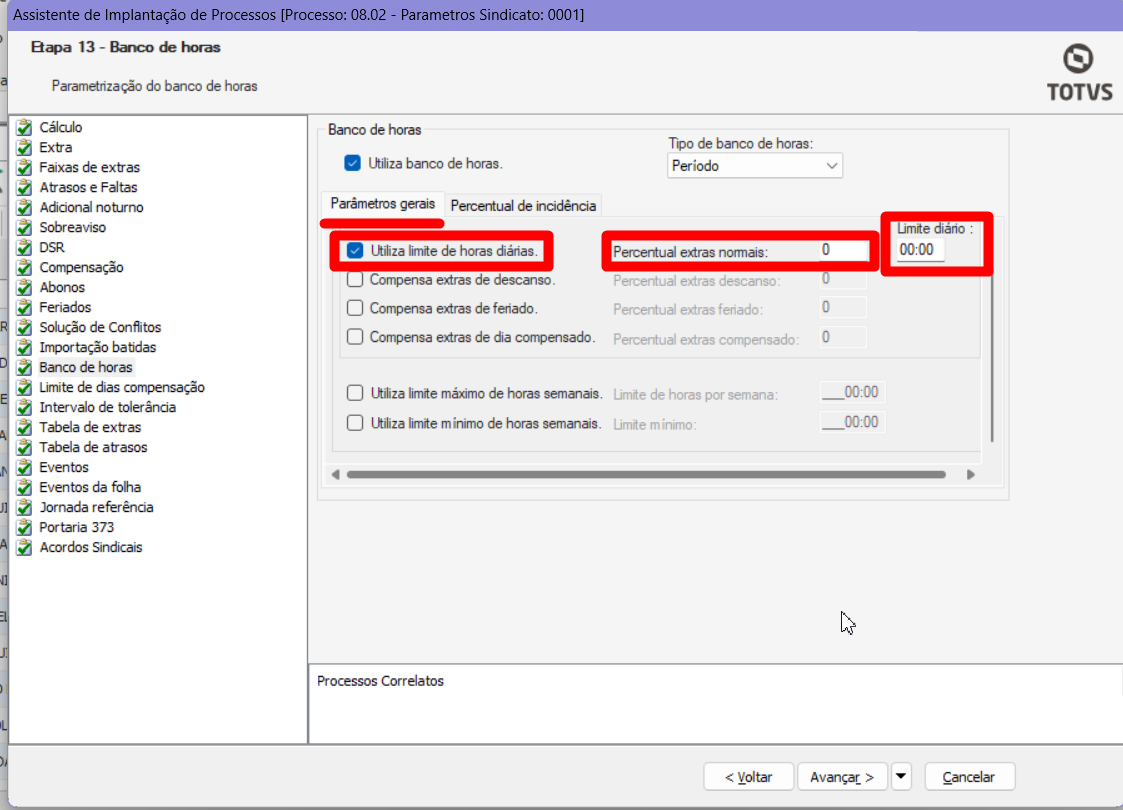 Rh Rm Pto Como Configurar O Banco De Horas Por Período Central